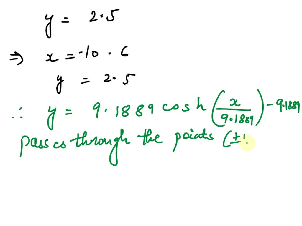 SOLVED: The curve formed by a hanging cable of its two ends is called a ...