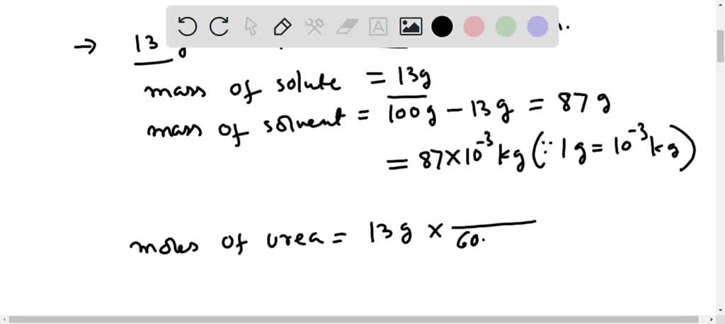 SOLVED: Determine the molality of an aqueous solution that is 13.5 ...