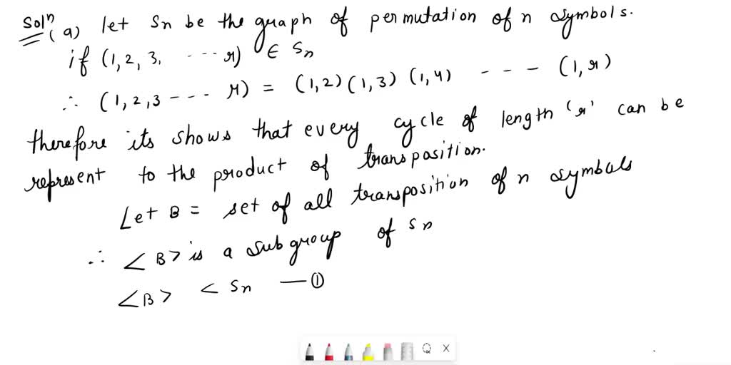 SOLVED: Find permutations (alpha), ( eta), and (gamma) in the symmetric group (S3) such that ...