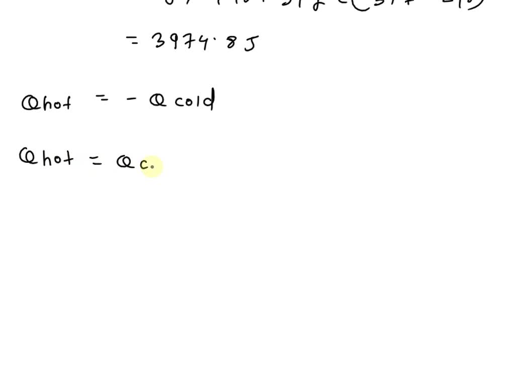 SOLVED: A student is preparing to perform a series of calorimetry ...