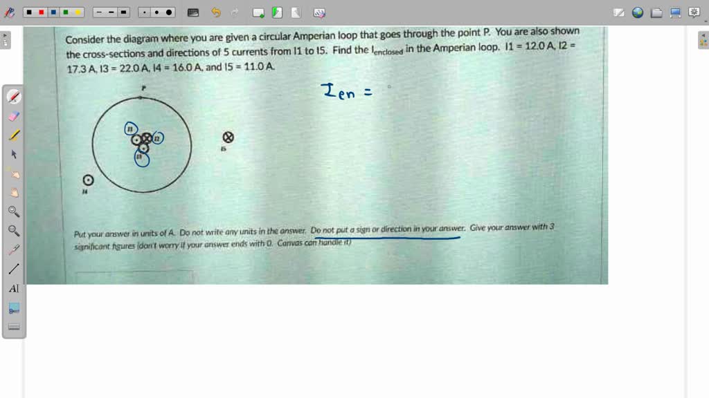 SOLVED: Consider the diagram where you are given a circular Amperian loop that goes through the ...
