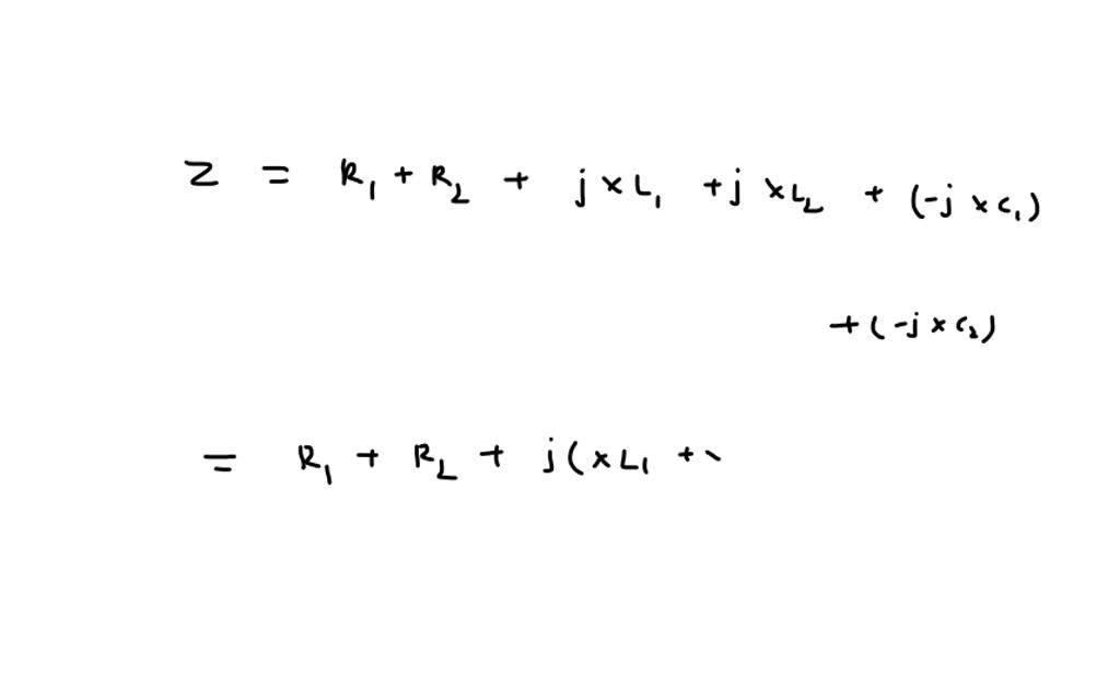 SOLVED: Suppose a series LRC circuit has two resistors, R1 and R2, two capacitors, C1 and C2 ...