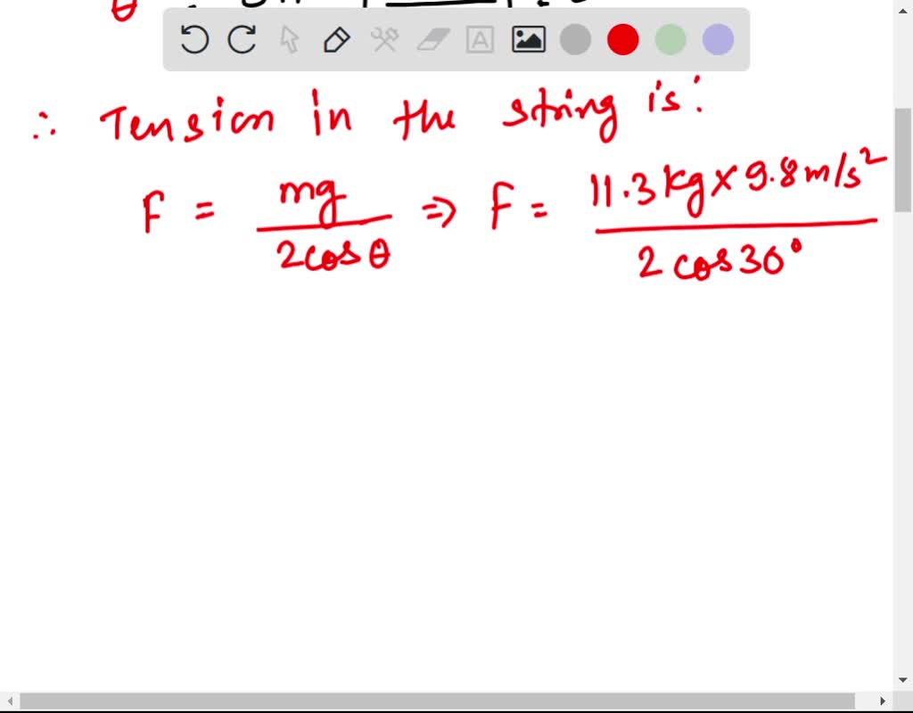 SOLVED: A 11.3-kg object hangs equilibrium from string with total length of 6.00 and linear mass ...