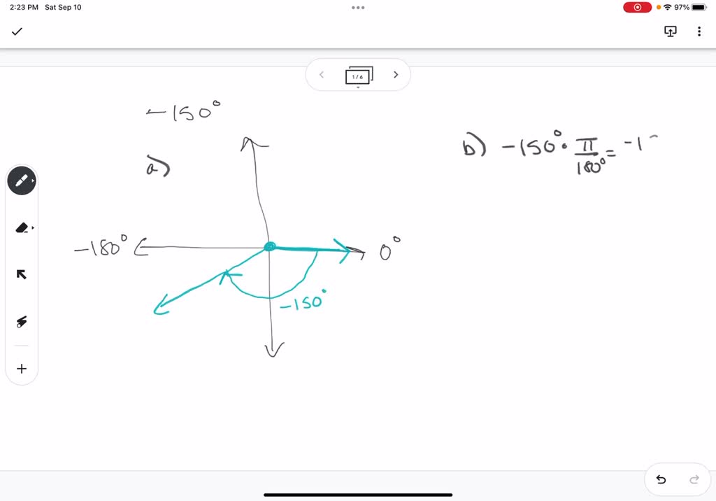 SOLVED: For each of the following angles a. draw the angle in standard ...
