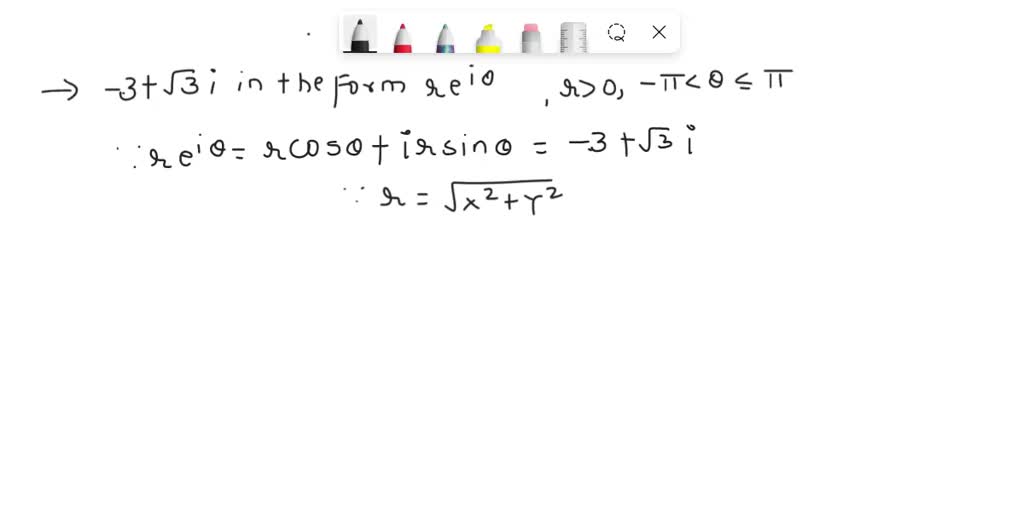 Solved A Express âˆš3 âˆš2 In The Form Re Where R 0 And Î¸ 0 And Î¸