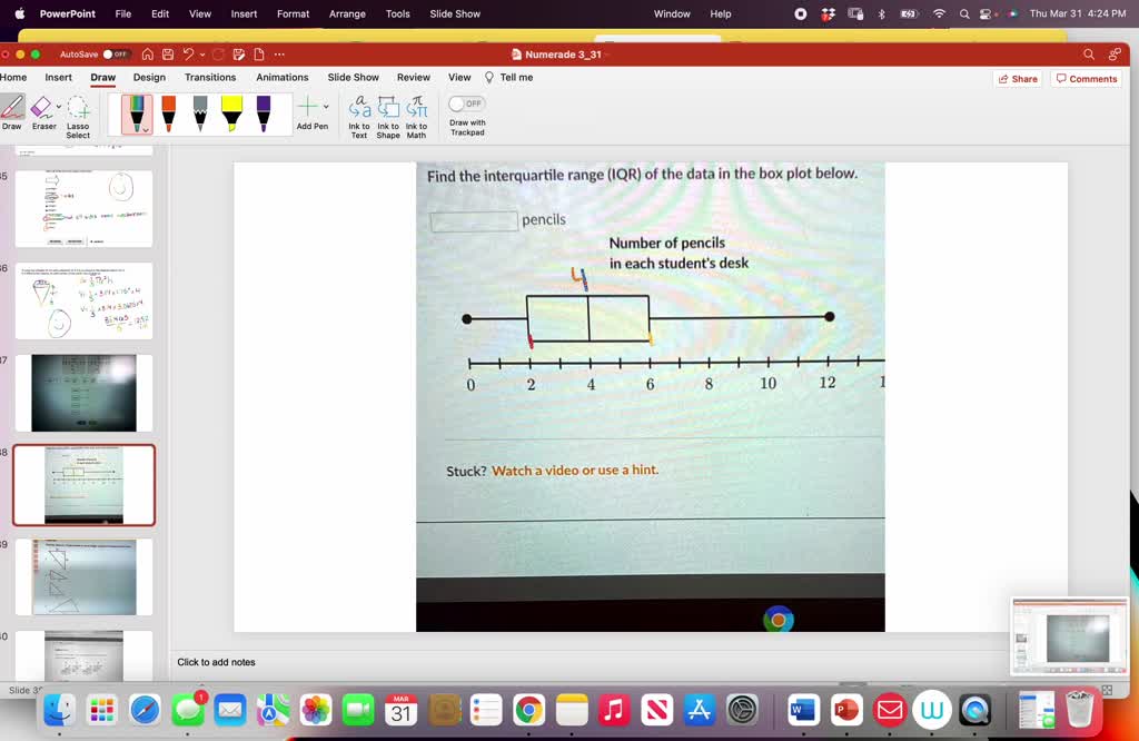 SOLVED: Interquartile range (IQR) Find the interquartile range (IQR) of ...