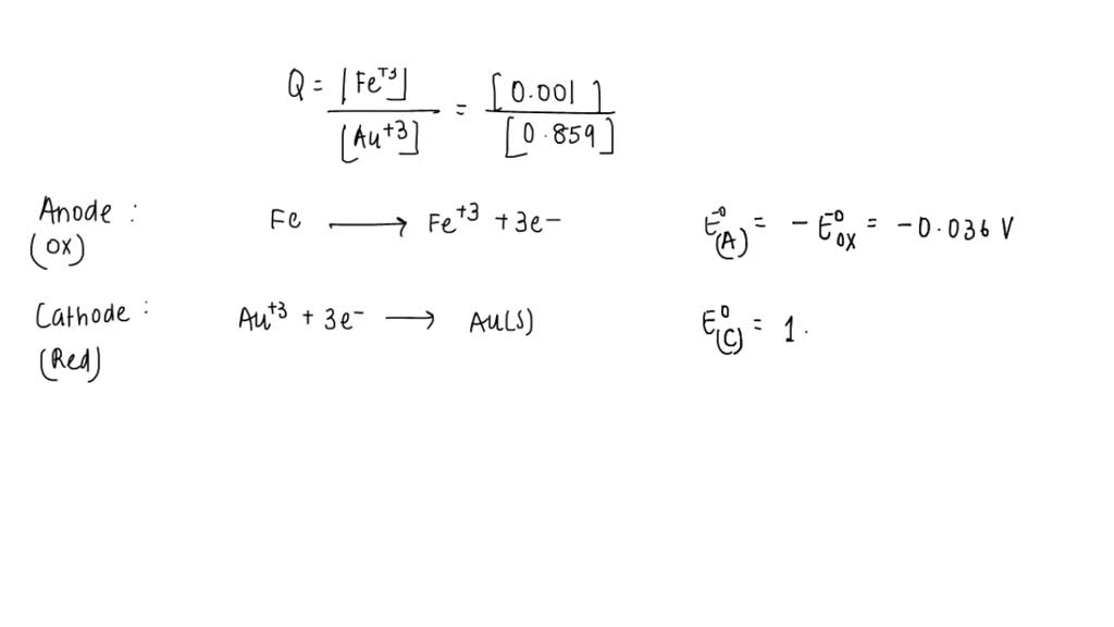 SOLVED: Description Draw the potential - pH diagram for Fe2+ Fe3+ Fe ...