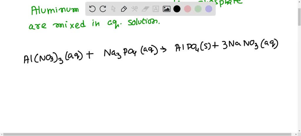 SOLVED: QUESTIOn aluminum nitrate sodium phosphate aluminum phosphate ...