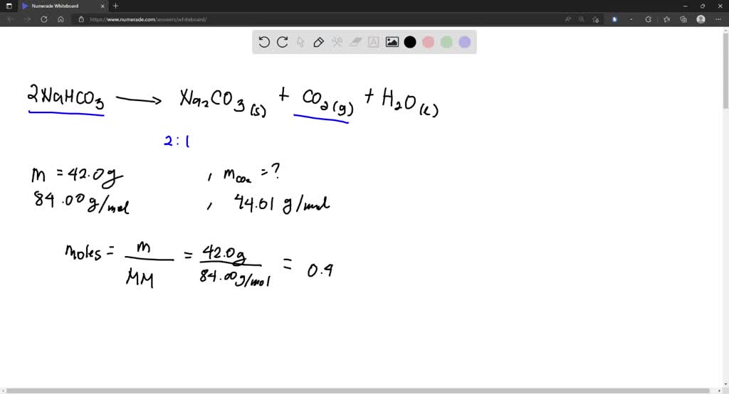 When baking soda (NaHCO3) is heated, carbon dioxide (CO2) is released ...
