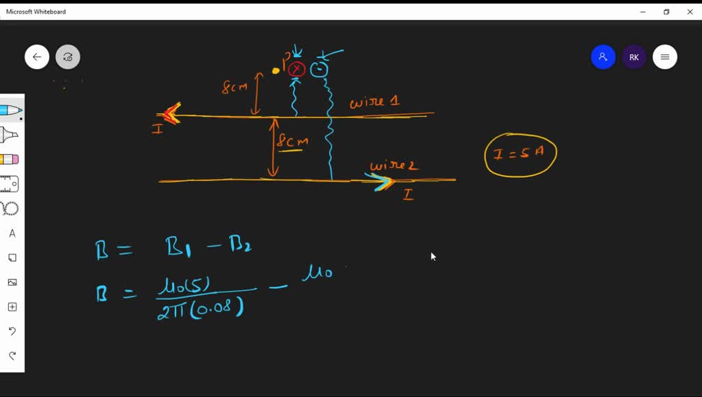 SOLVED: Two long; straight wires lie parallel to each other; as shown ...