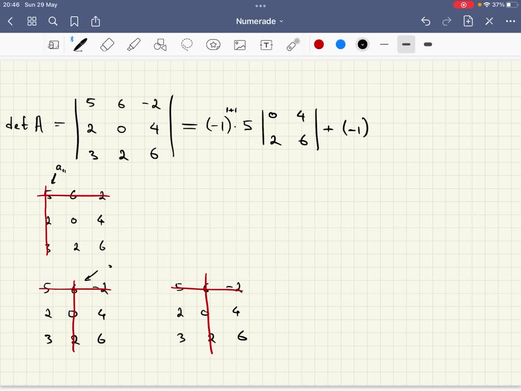 SOLVED: Compute the determinant using colactor expansion cross the ... SOLVED: Compute the determinant using colactor expansion cross the ...