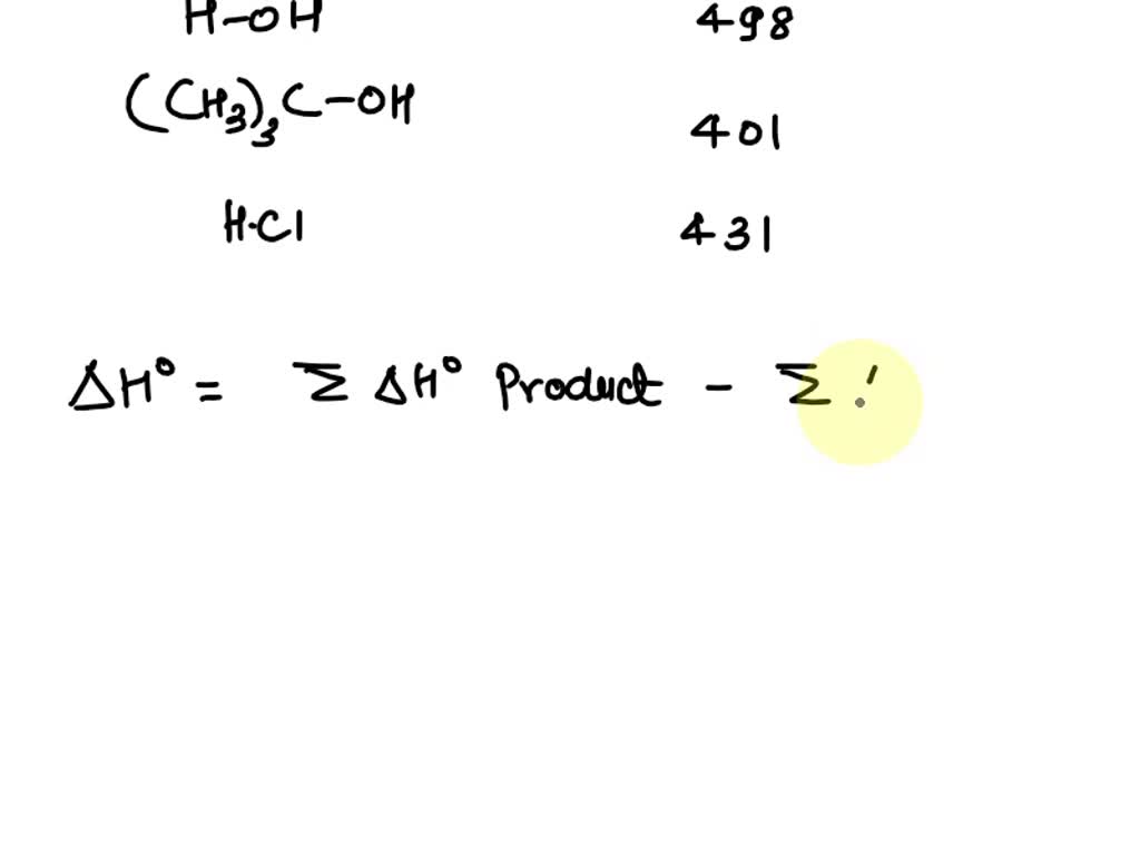 SOLVED: Using the bond dissociation energies given, calculate Î”HÂ° for ...