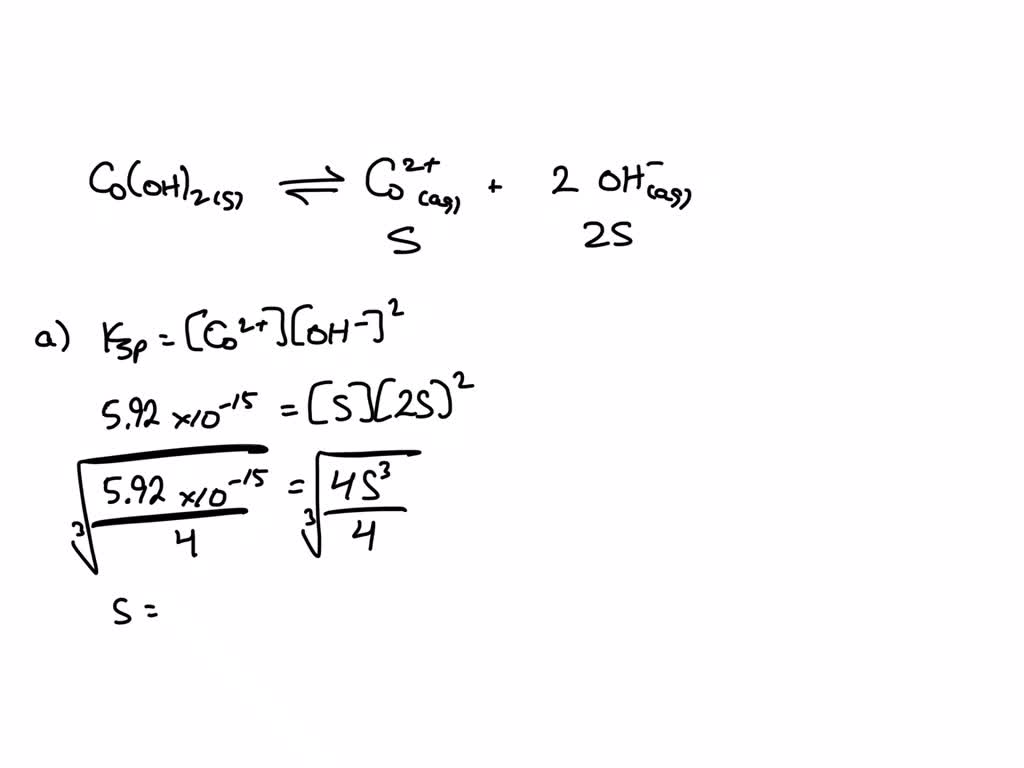 SOLVED: Determine the molar solubility (in M to 2 decimal places) of ...