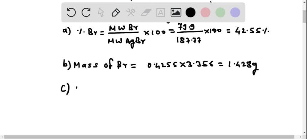 SOLVED: A 2.00-g sample of an oxide of bromine is converted to 3.356 g ...