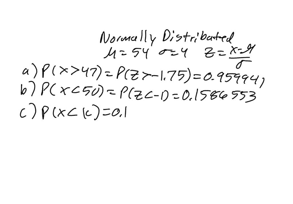 SOLVED: Given a normal distribution with μ=54 and σ=5, complete parts (a) through (d).Click here ...