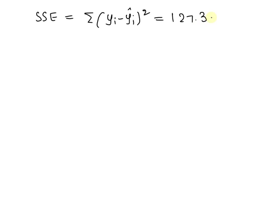 SOLVED: #5) 13 20 26 23 yi | 18 The estimated regression equation for ...