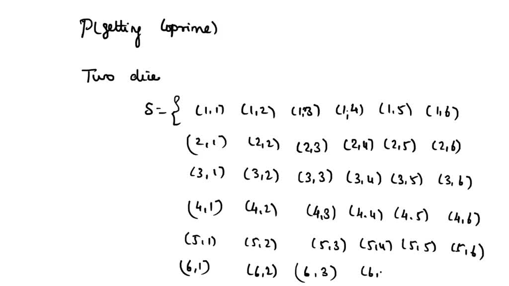 SOLVED: Two fair dices are rolled. What is the probability that these ...