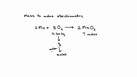 how many moles of mno3 are produced when 430 kg of oxygen completely ...