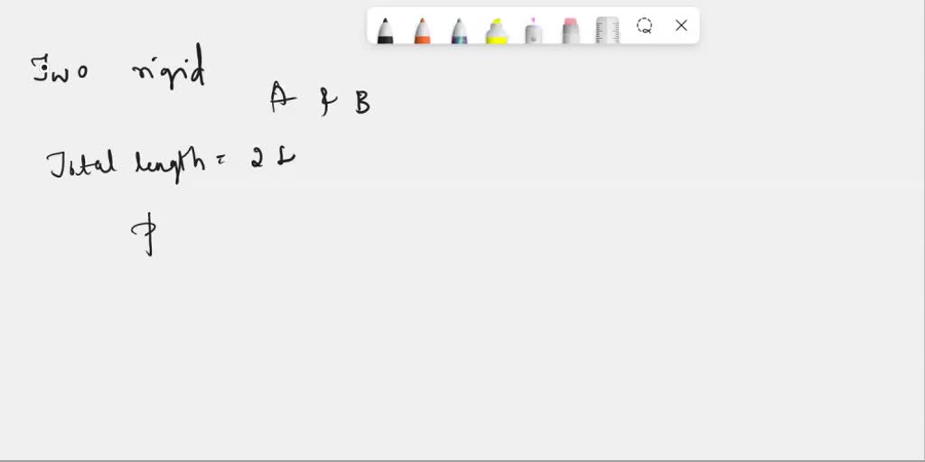 SOLVED: Two rigid bars are connected to a fixed support as shown in ...