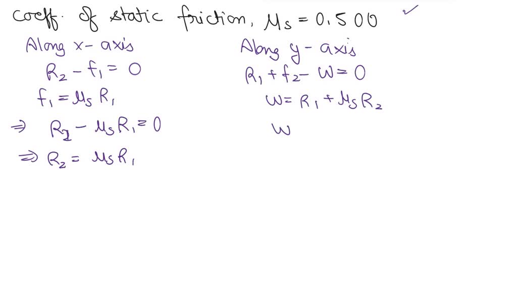 SOLVED: A uniform ladder of length L and weight w is leaning against a ...