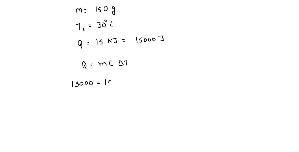 SOLVED: A chemist has 150 g of water in a container. It is observed ...