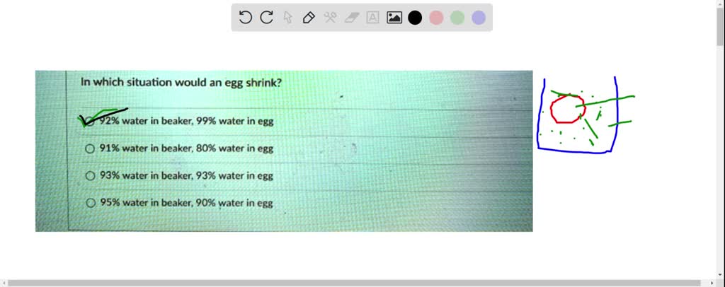 SOLVED: An egg is dropped into a highly concentrated Kool-Aid solution ...