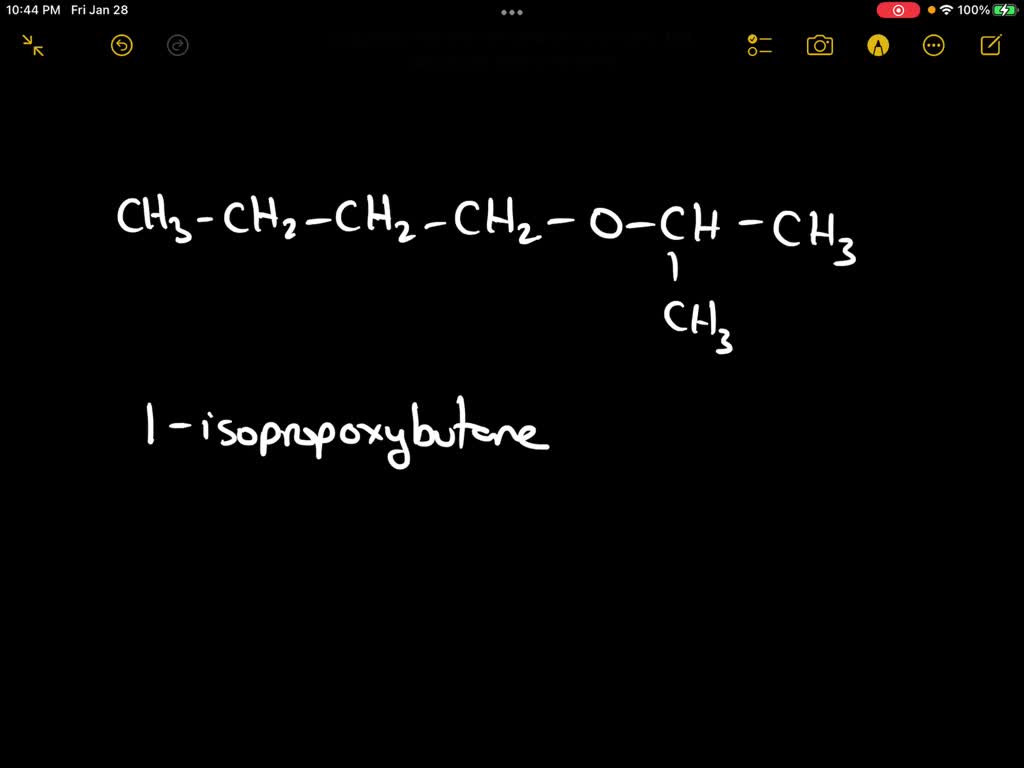 SOLVED: What is the IUPAC name of the ether that has the structure ...