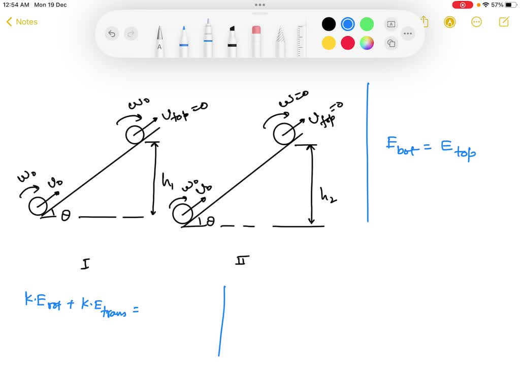 SOLVED: A ball slides up a frictionless ramp. It is then rolled without ...