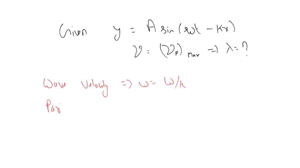 Solved A Transverse Wave Is Represented By Y Asin Wt Kx For