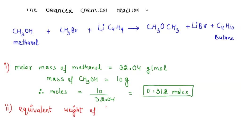 SOLVED: The reaction between alcohols and halogen compounds to form ...