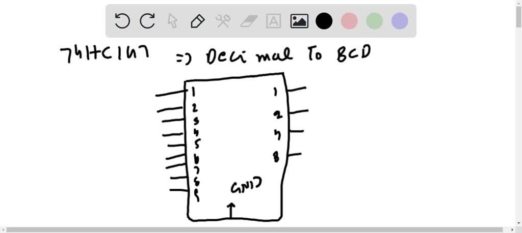 SOLVED: What BCD code appears on the 24? A 74HC147 encoder has LOW levels on pins 2, 5, and 12 ...