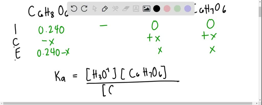 Solved Ascorbic Acid Has Two Dissociation Constants Ka1 And Ka2 What Reactions Do These