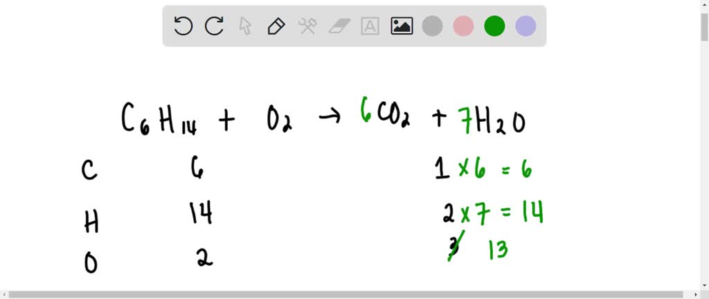 SOLVED: For the reaction C6H12O6 + O2 -> CO2 + H2O, what are the ...