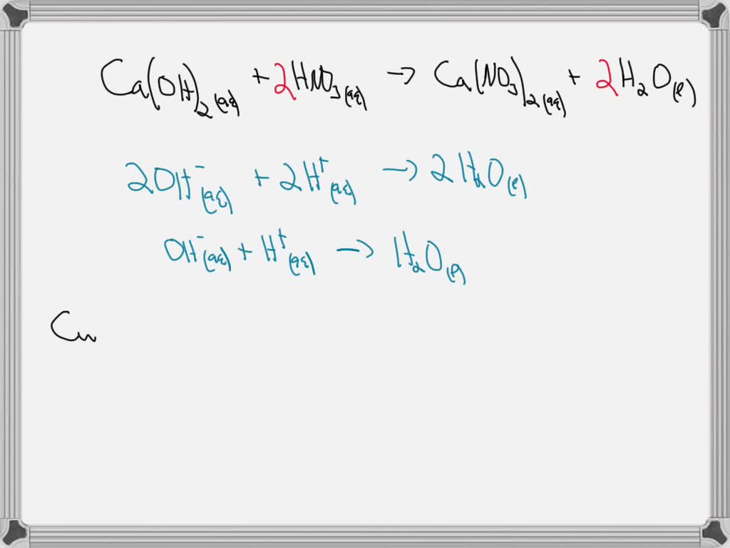 SOLVED: Write the formula of each compound, balance the following reactions, and then write the ...