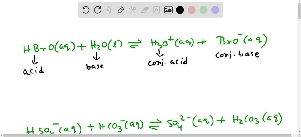 SOLVED: 2. For each of the reactions below, identify the acids/bases/conjugate acids/conjugate ...