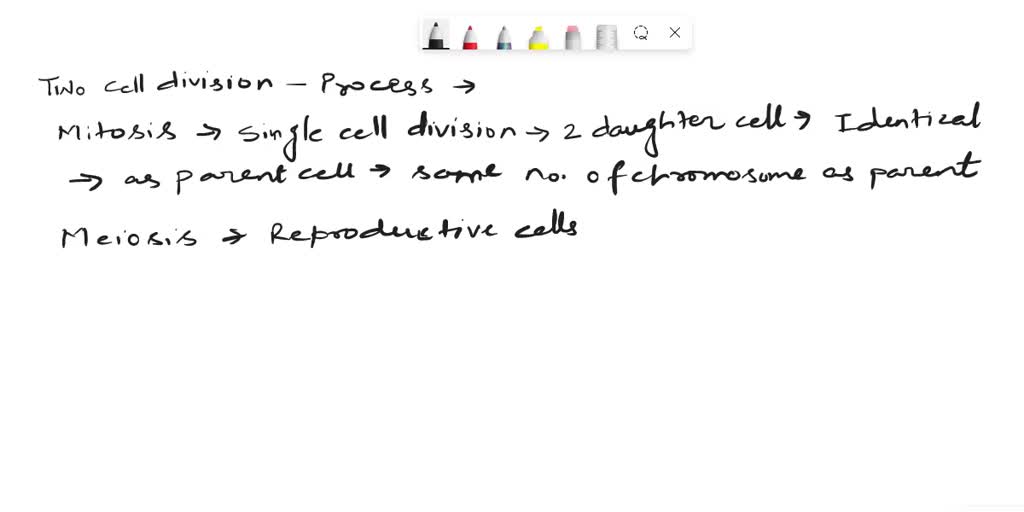 SOLVED: What are the two cell division processes called? A mitosis and ...