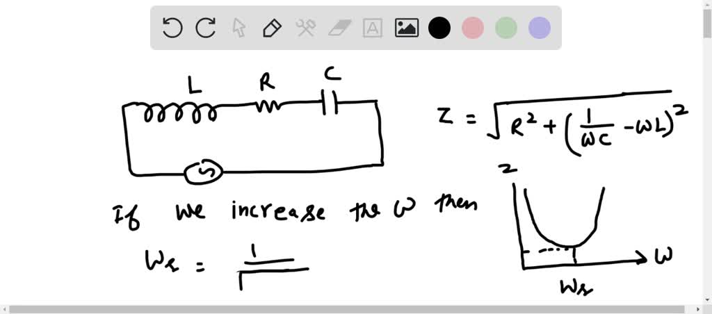 SOLVED: Please explain In a series R - L - C circuit, the voltage source produces an angular ...