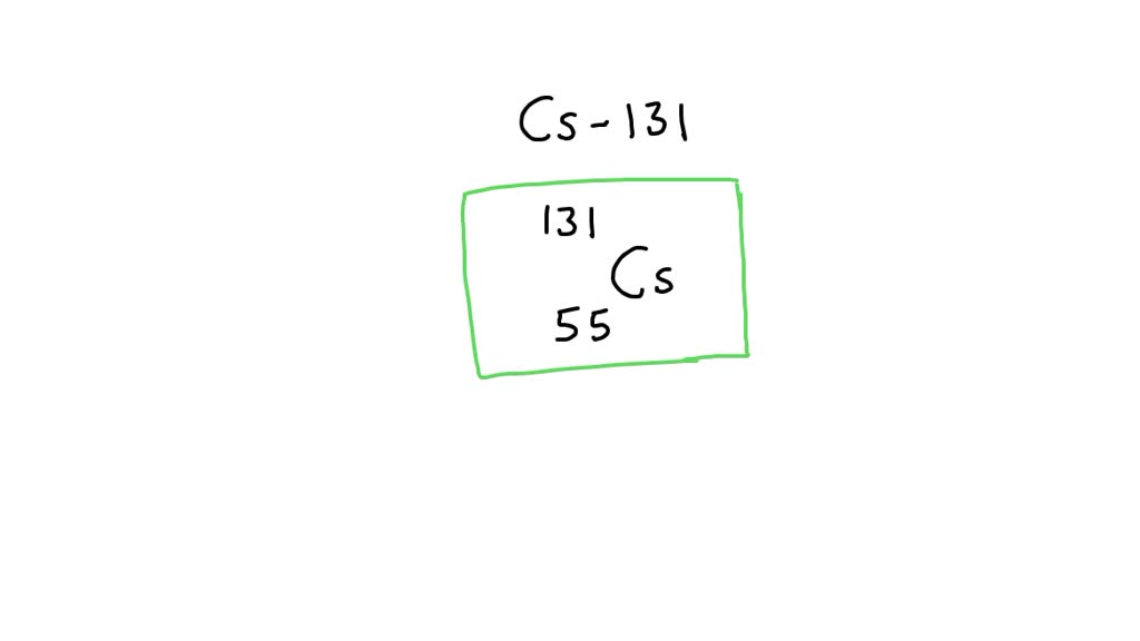 SOLVED: cesium-131 Express your answer as an isotope.