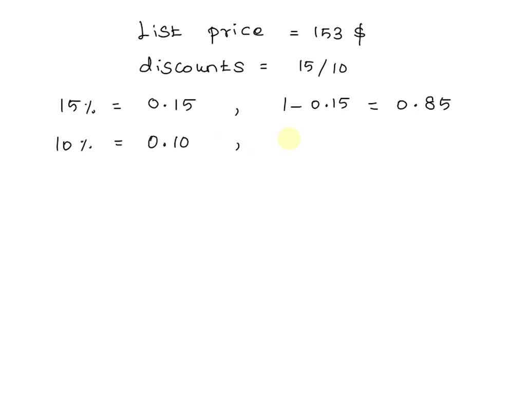 SOLVED: calculate the trade discount for 60 boxes of computer paper if ...
