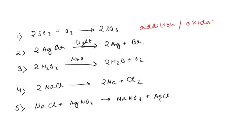 SOLVED:Classify cach of the following transformations reduction ...