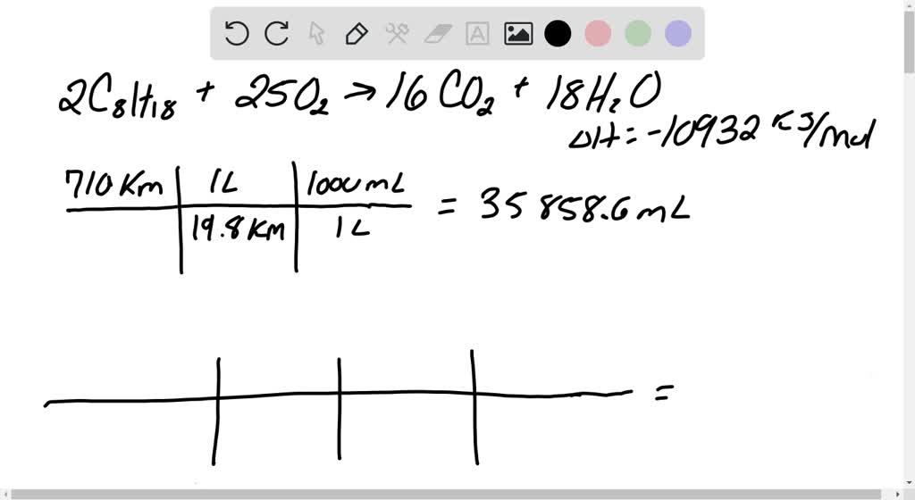 SOLVED: 'Consider the combustion reaction of octane (CsH,8, mol: wt ...