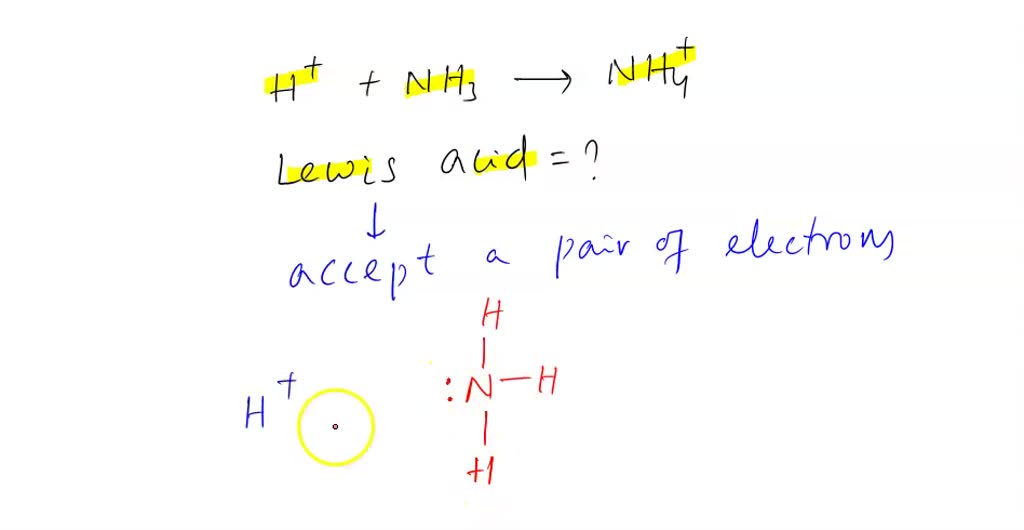 SOLVED: In the following reaction which substance is acting as a Lewis ...