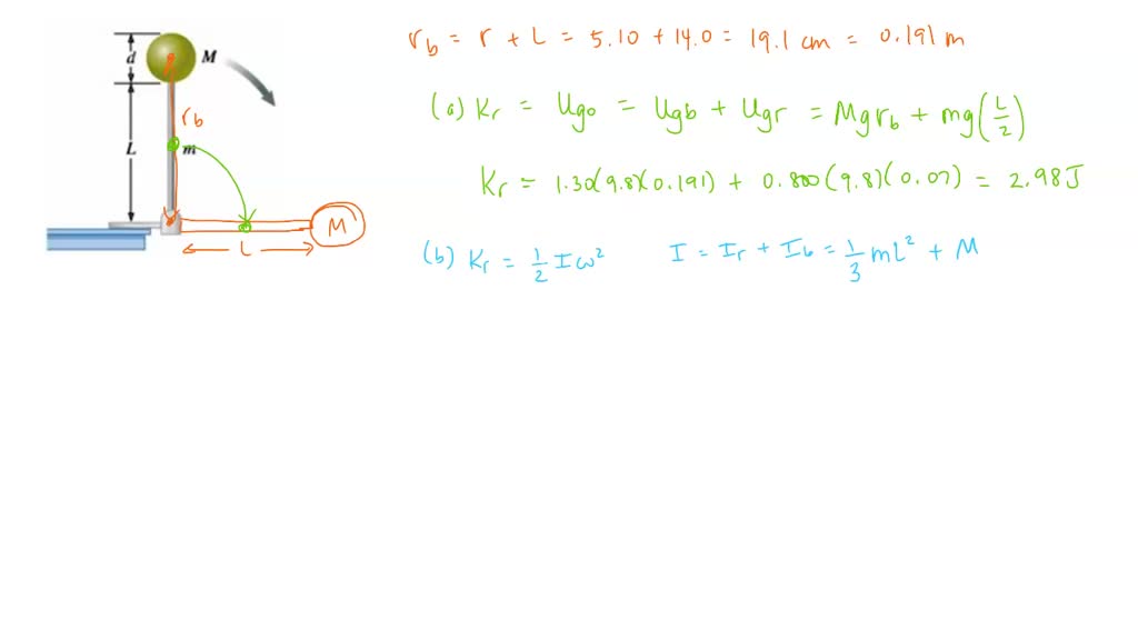 SOLVED: A small 200g ball and a small 600g ball are connected by a 40 ...