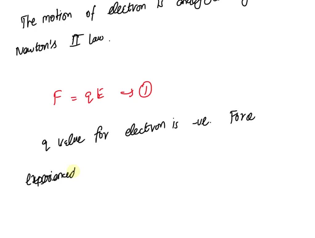 SOLVED: PART B DEFLECTION OF ELECTRONS IN AN ELECTRIC FIELDS Please ...