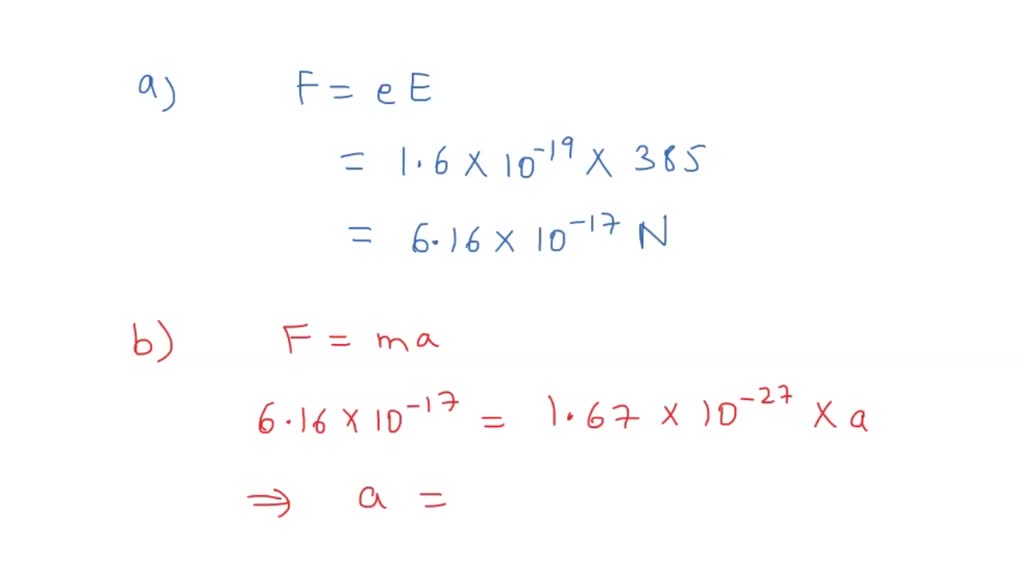 Solved A Proton Is Released From Rest In A Uniform Electric Field Of