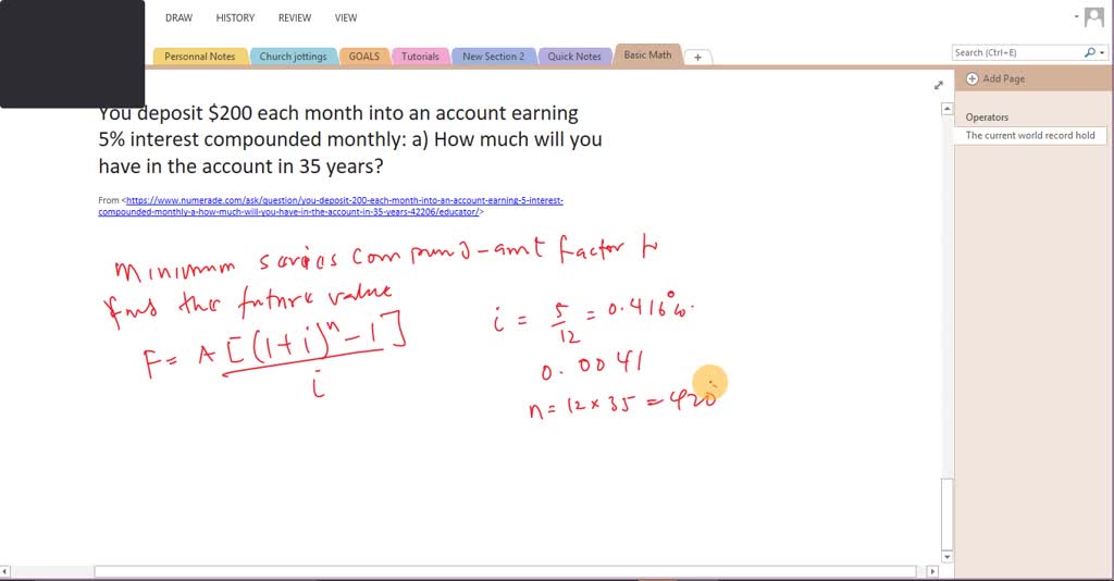 SOLVED: You deposit 200 each month into an account earning 5% interest ...