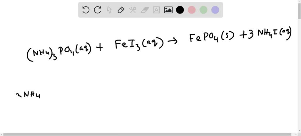 SOLVED: what is net ionic equation for when solutions ammonium ...