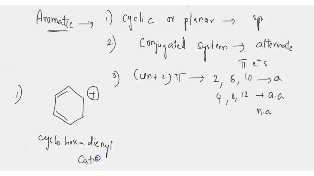 Solved For Each Of The Species Below Identify Any Cyclic Conjugated System Then Determine