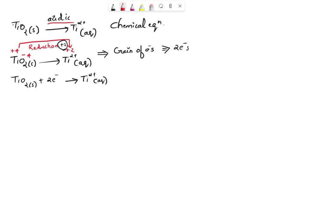 SOLVED: Formation of TizO3 and TiO2 on the surface of Ti provides much of the corrosion ...
