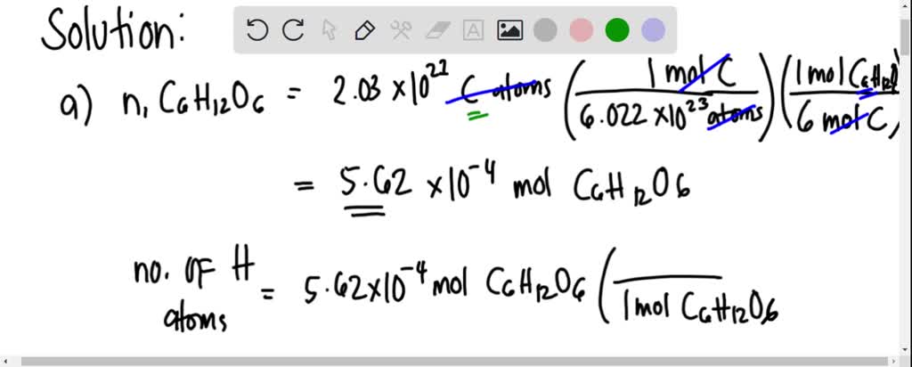 SOLVED: A sample of glucose C6H12O6 contains 2.03x10^21 atoms of carbon ...